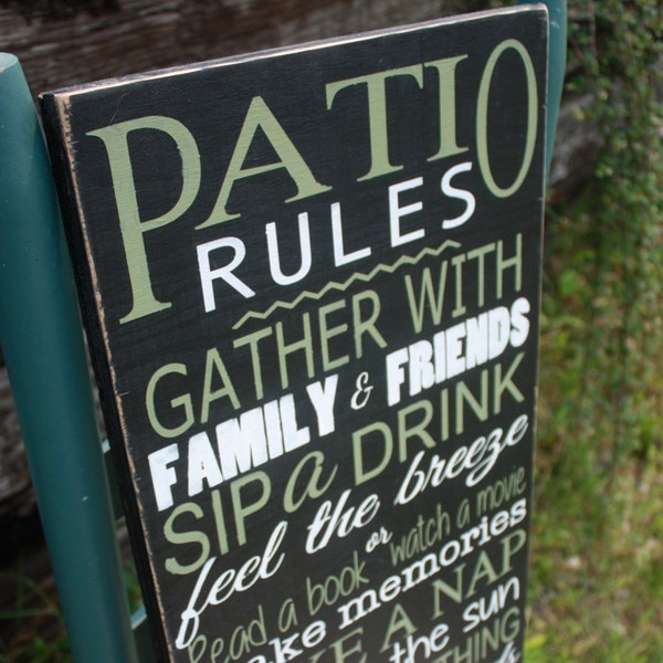 Porch Rules Sign - Etsy