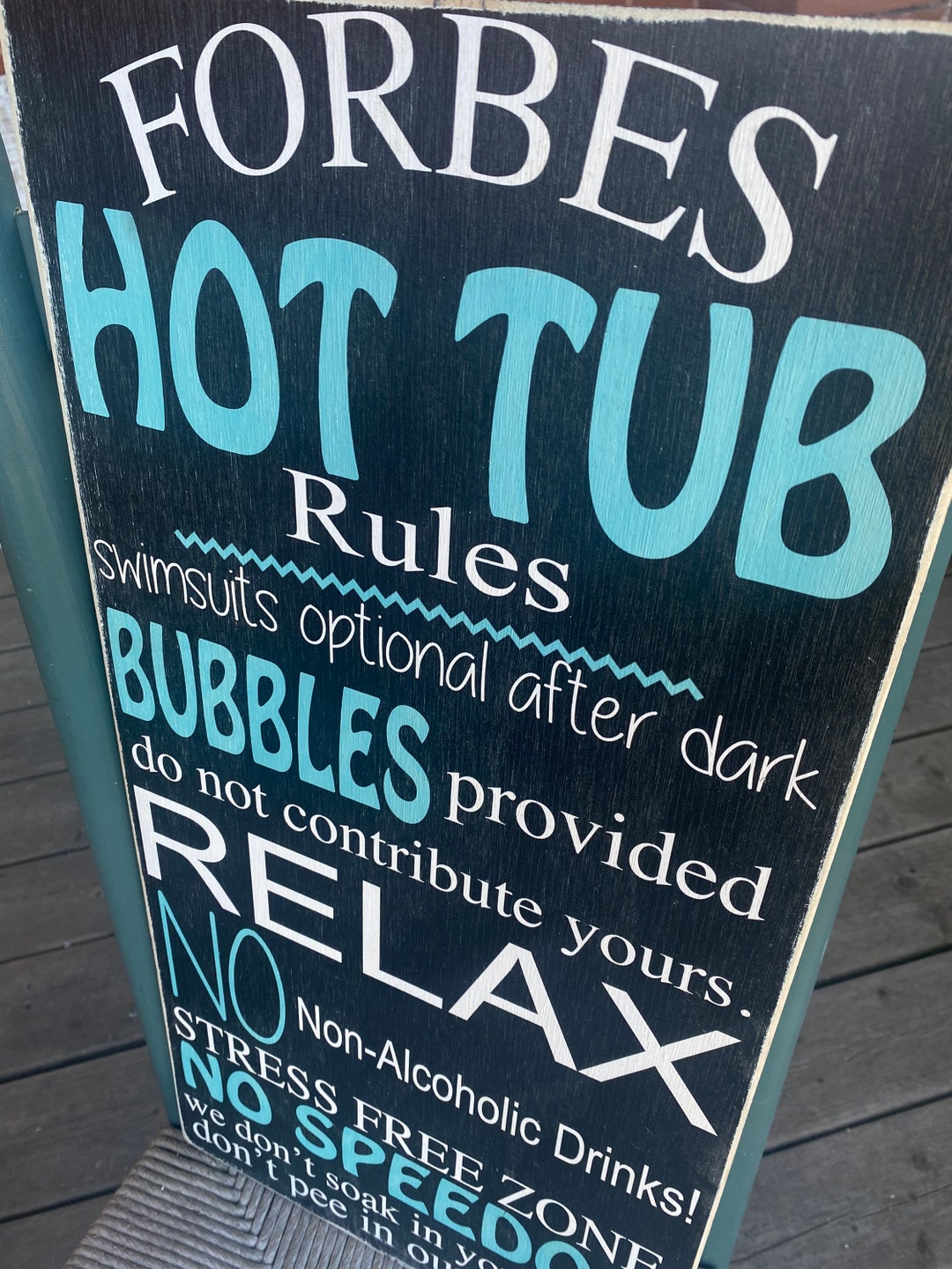 Hot Tub Rules Sign, Personalized Outdoor Decor, Hot Tub Sign, Home ...