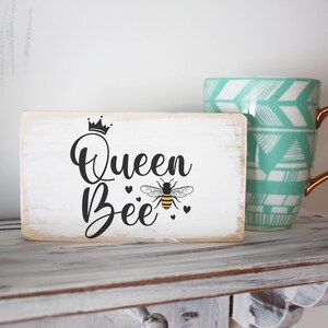 Queen Bee Sign / Mini Wood Sign / 3.5 X 6 - Etsy
