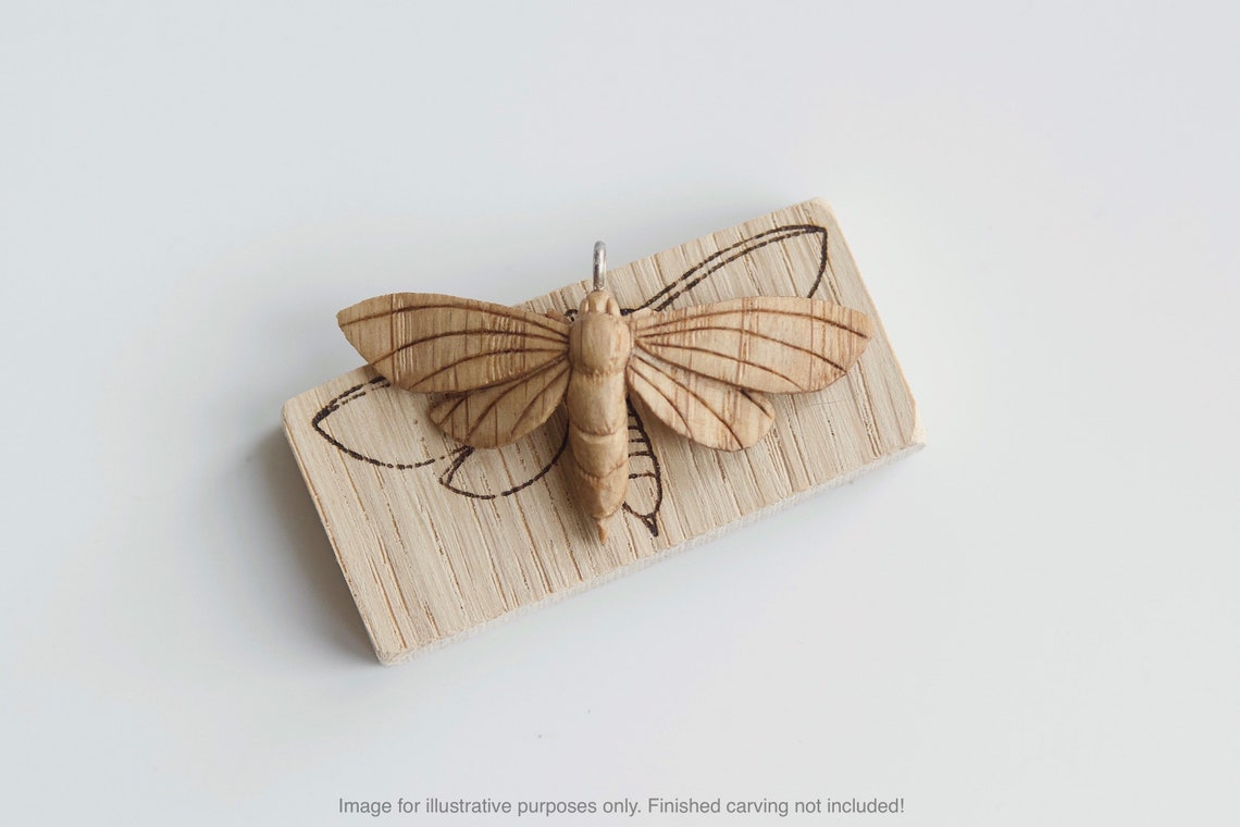 Moth Pendant Carving Kit | Etsy