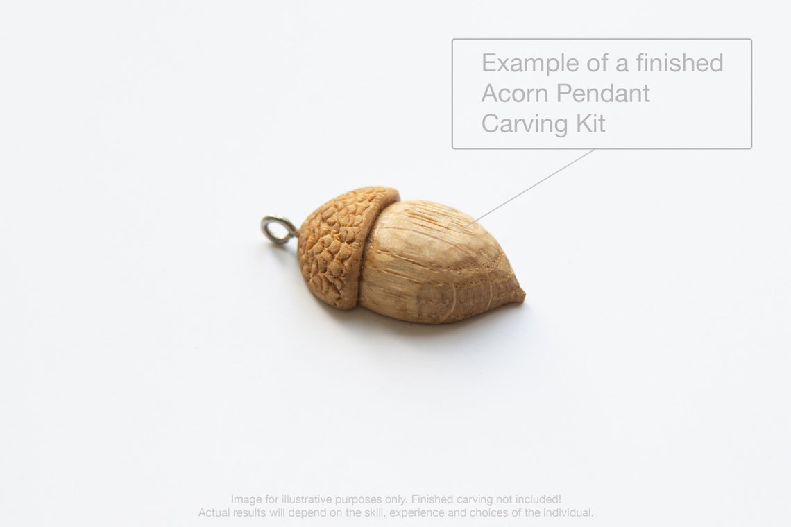 Acorn Pendant Carving Kit - Etsy