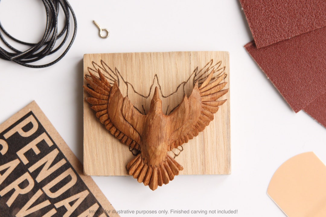 Raven Pendant Carving Kit - Etsy