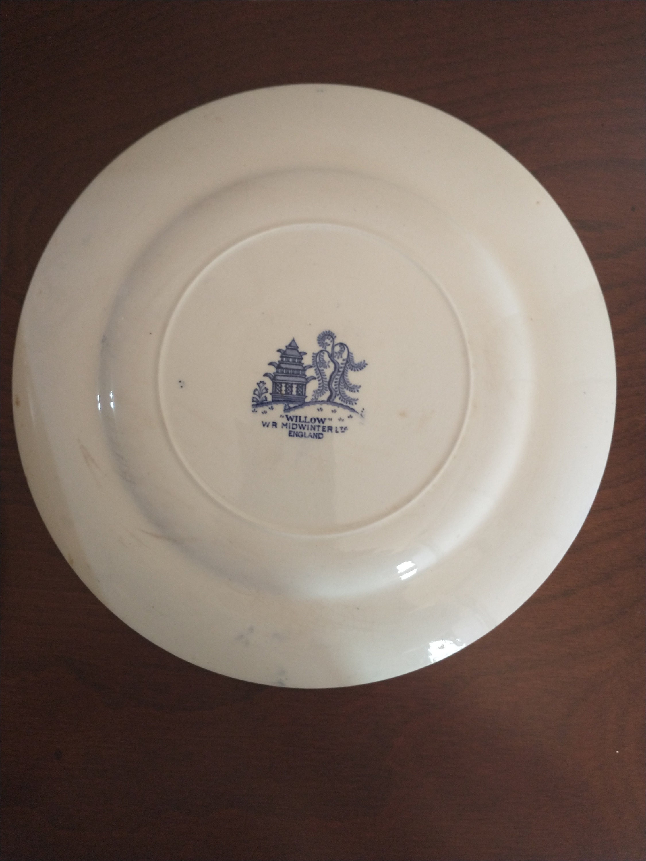 Rare Set of 5 W R Midwinter Willow Plates - Etsy