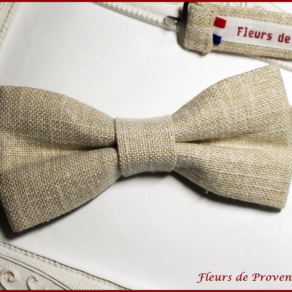 Beige Bow Tie - Etsy