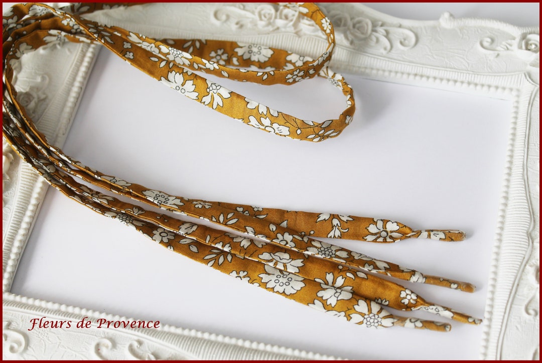 Pair of Mustard Liberty Capel Fabric Laces - Etsy