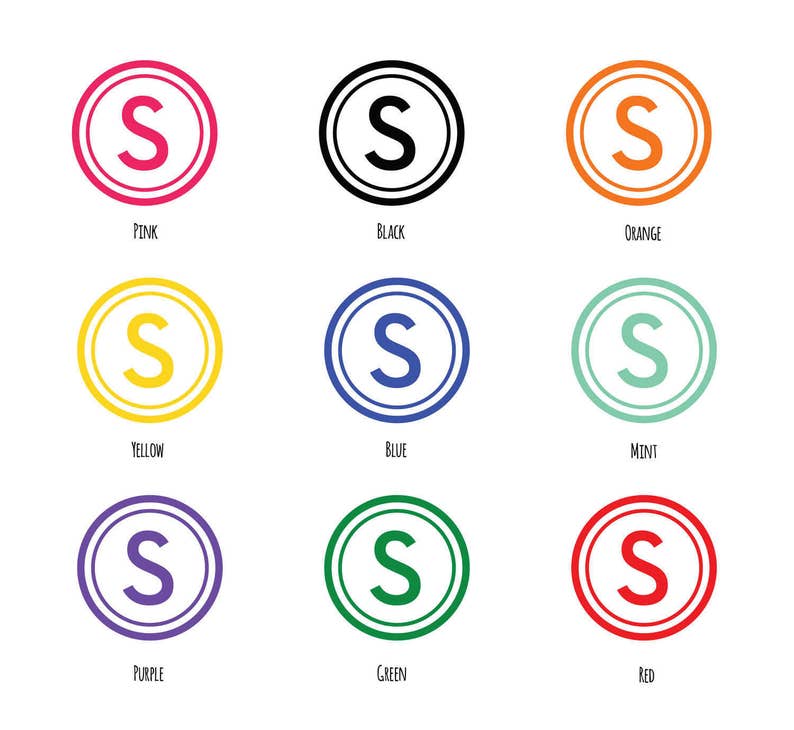 Personalized Flat Note Cards - Monogram Circle - Etsy