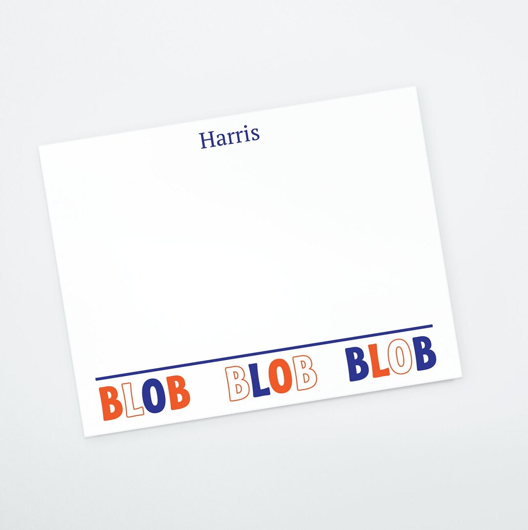 Personalized Camp Stationery Camp Longhorn Blob Note Cards - Etsy