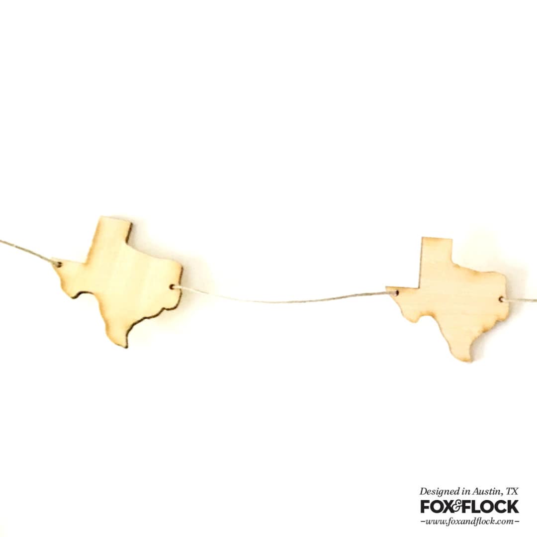 Bamboo Texas Garland, Christmas Tree Garland, Nursery Decor, Texas Gift ...