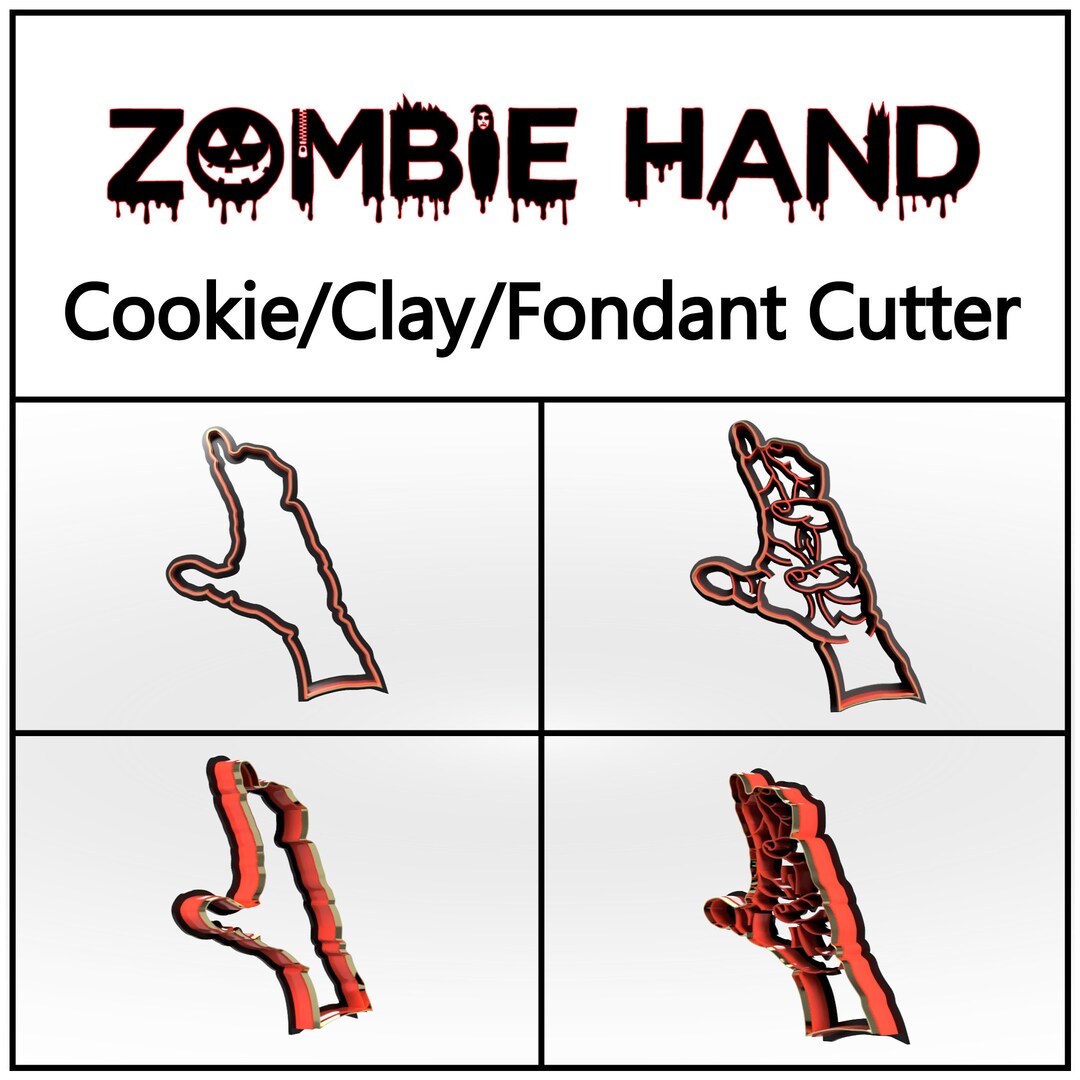 3D Printed Zombie Hand Cookie Cutter: Halloween Baking - Etsy