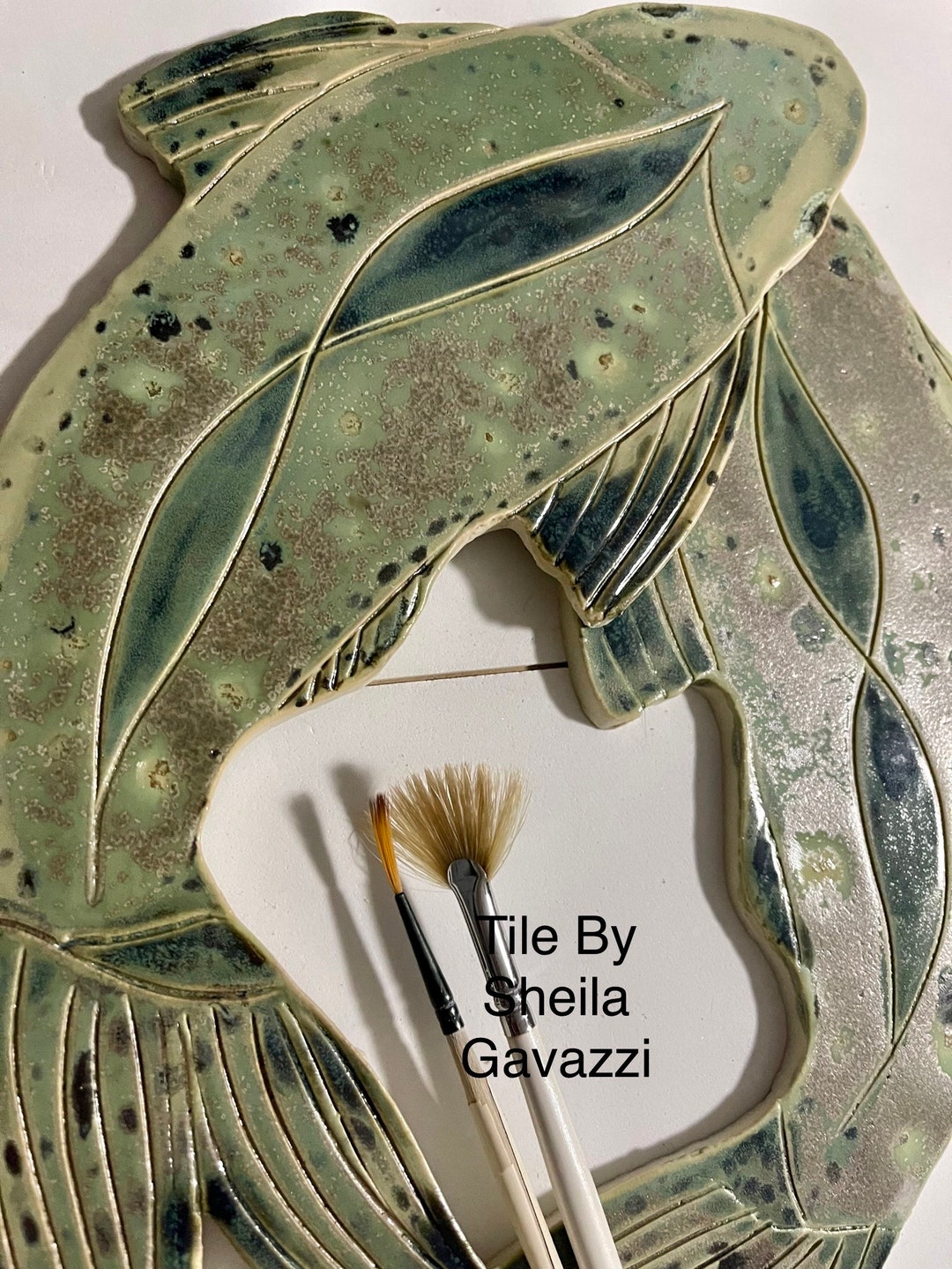 16 Inch Fish Tile Floor Salmón Style - Etsy