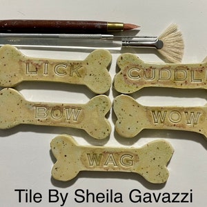 Dog Bone Tile Set of Five - Etsy
