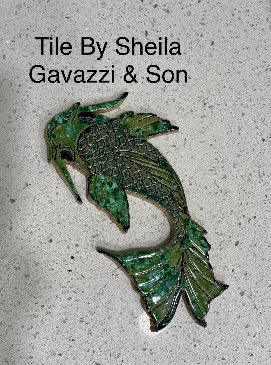 Dragón Koi Fish Tile 10 Inch - Etsy