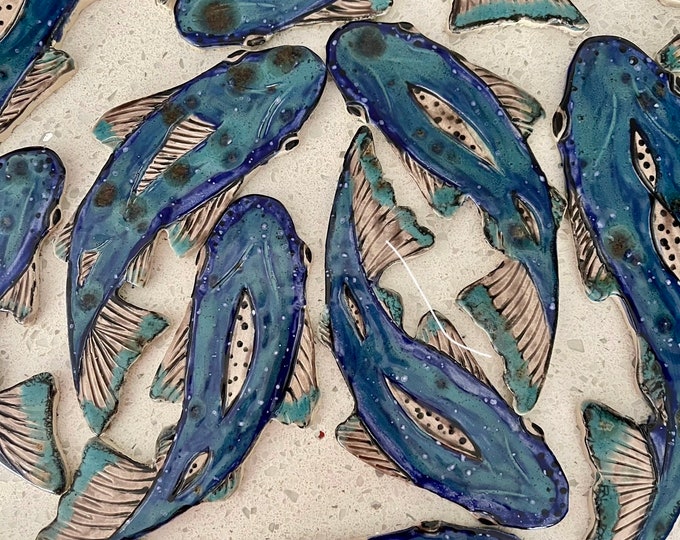 Blue Fish Tile Floor or Wall Install - Etsy