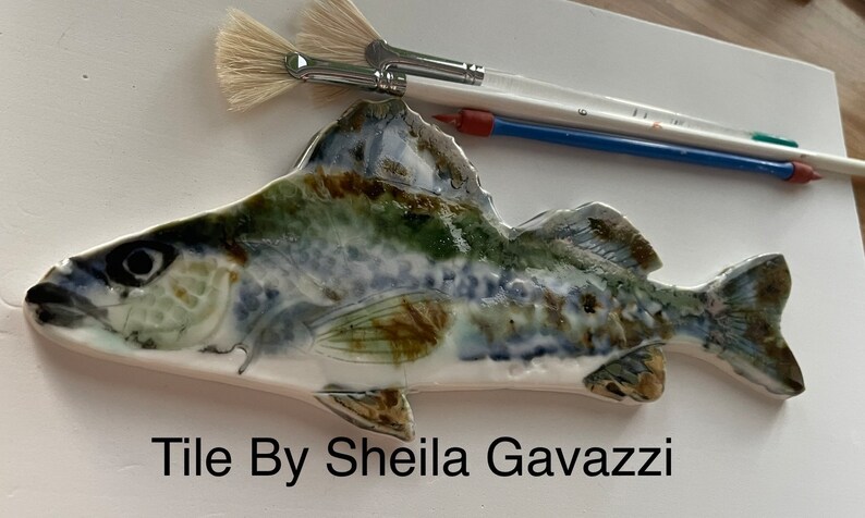 10 Inch Fish Tile Side View - Etsy