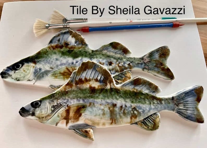 10 Inch Fish Tile Side View - Etsy