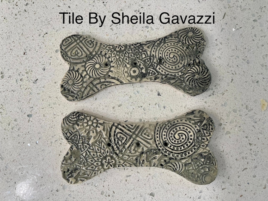 Boho Dog Bone Tile for Wall or Floor Install - Etsy