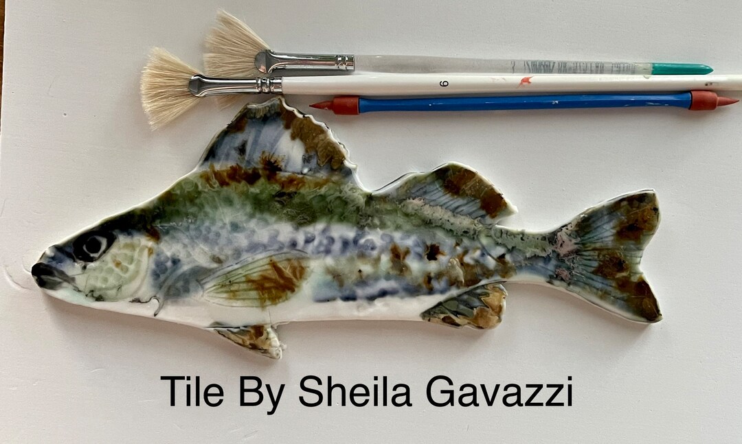 10 Inch Fish Tile Side View - Etsy