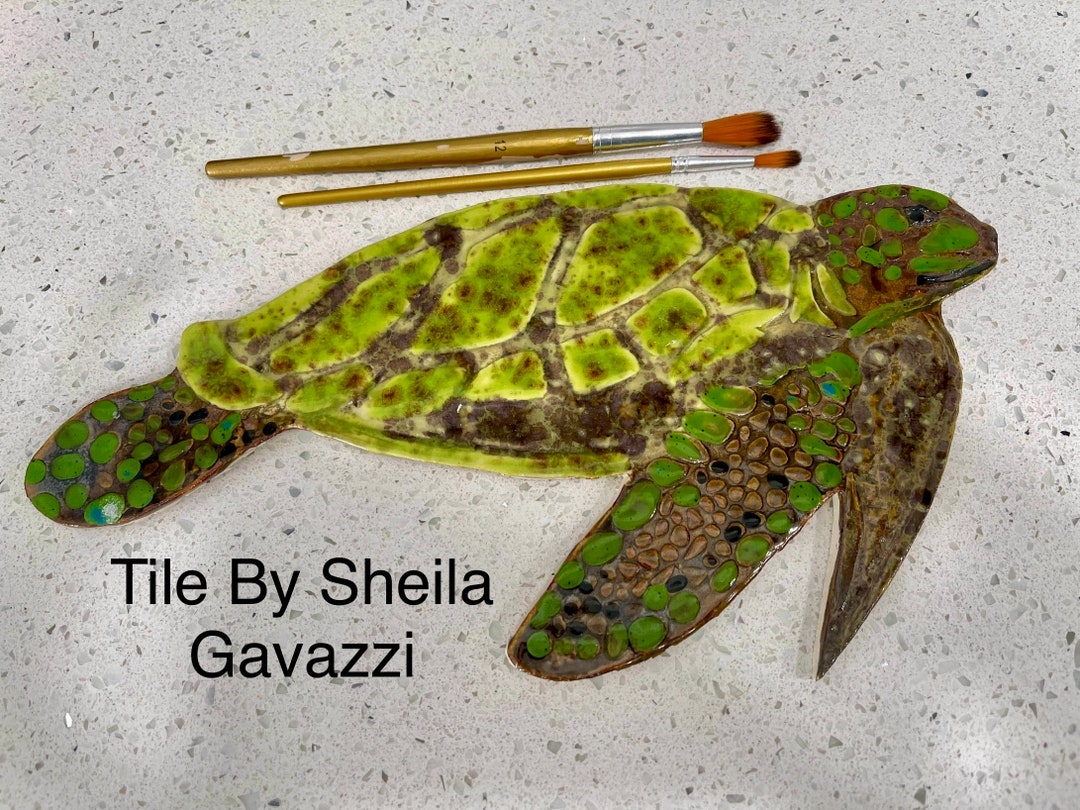 Sea Turtle Tile - Etsy
