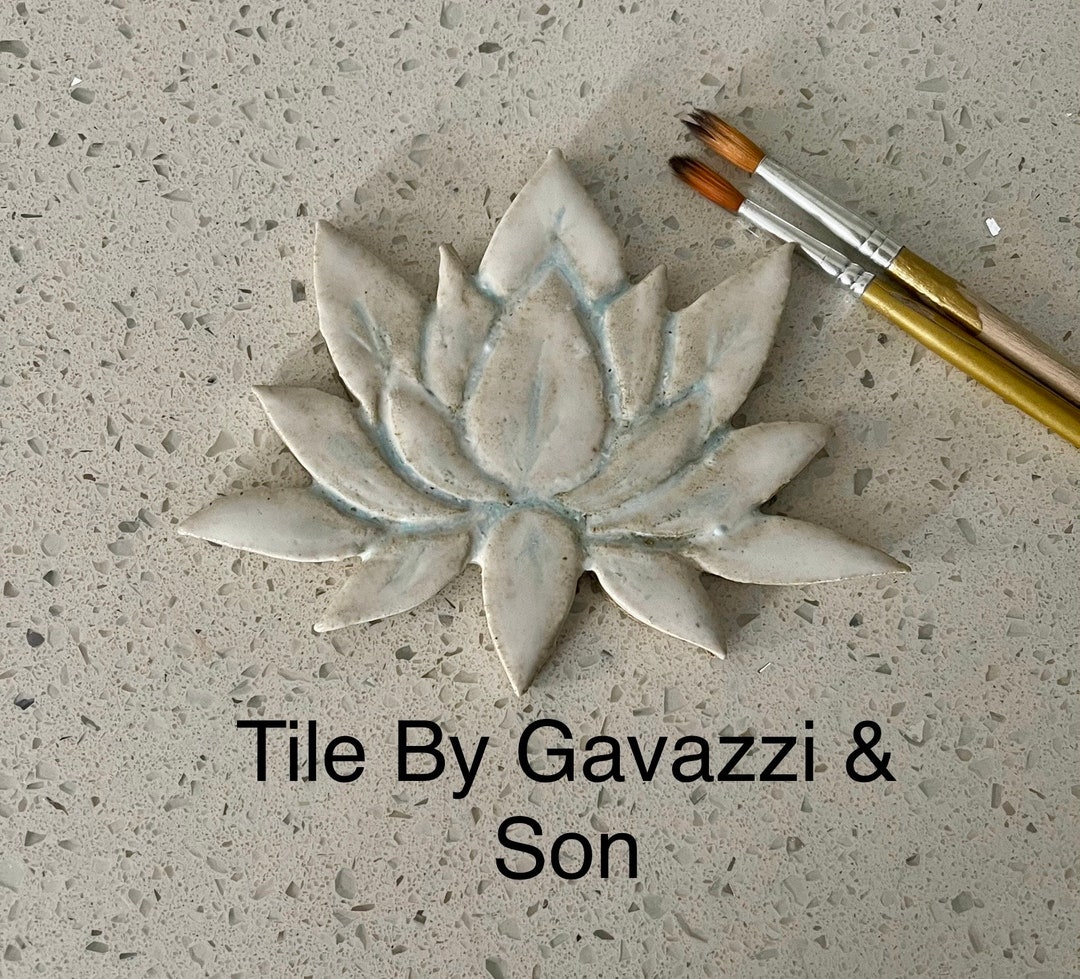 Lotus Flower Tile 4 Inch - Etsy