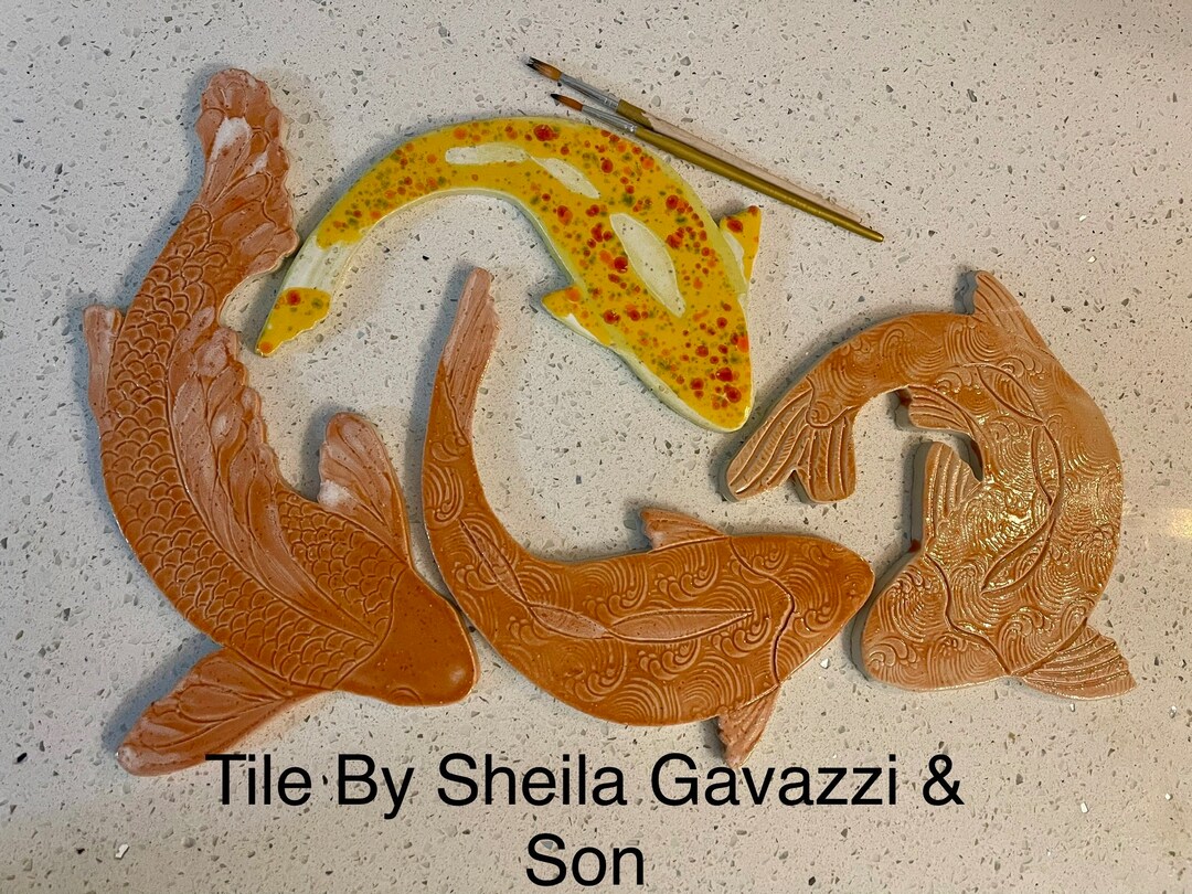Koi Tile - Etsy