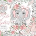 Boho Elephant Cute Design, Boho Watercolor Flower, Floral Clipart, Baby ...