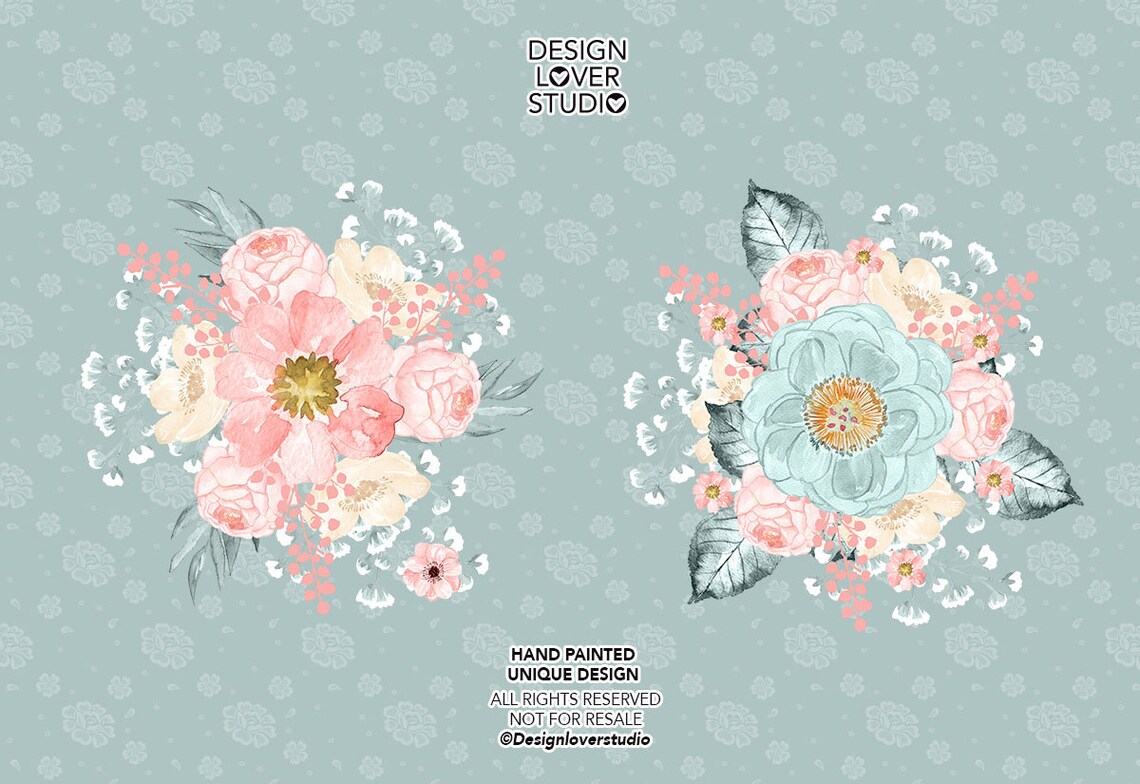 Watercolor Floral Dreams Blush Design, Summer, Autumn Watercolor Flower ...