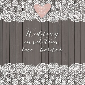 Lace Border Rustic Wedding Invitation Border Frame Lace - Etsy