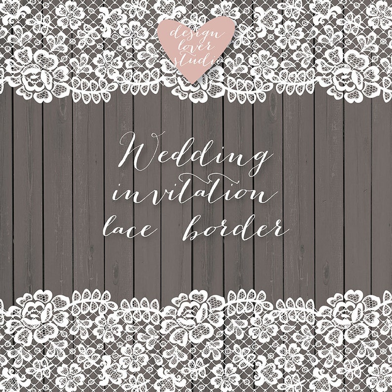 Lace Border Rustic Wedding Invitation Border Frame Lace - Etsy