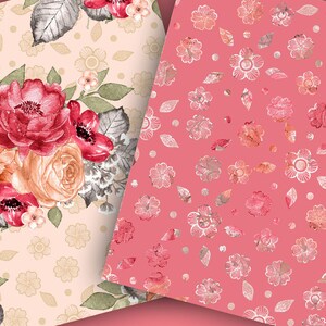 Watercolor Sunset Digital Paper Pack, Summer, Autumn Watercolor Flower ...