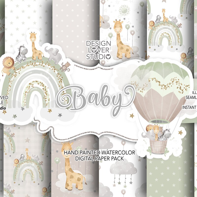 Baby Digital Paper - Etsy
