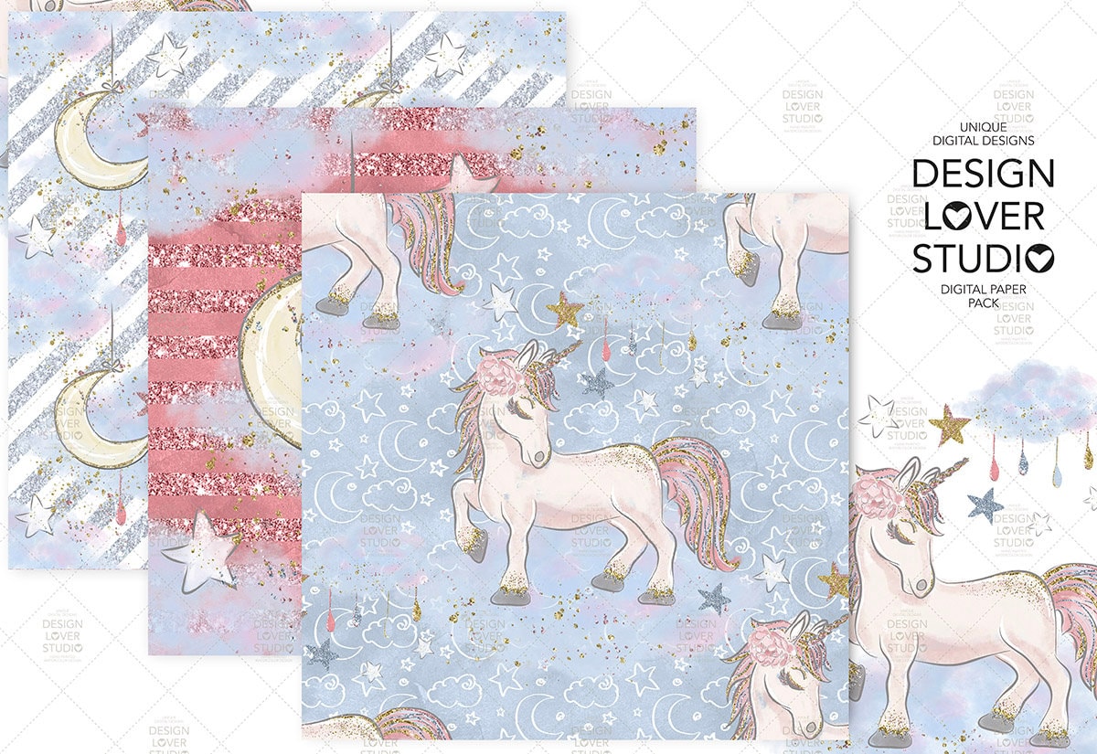 I Believe in Unicorns Digital Paper Pack Unicorn Seamless - Etsy