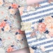 Watercolor Peach and Navy Digital Paper Pack, Spring Watercolor Flower ...