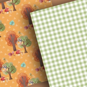 Autumn Woodland Digital Paper Pack, Autumn Leaves, Fall, Fall Pattern ...