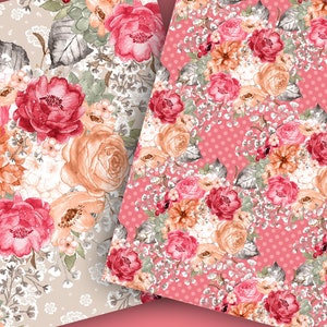 Watercolor Sunset Digital Paper Pack, Summer, Autumn Watercolor Flower ...