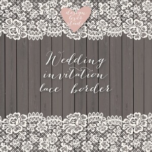Lace Border Rustic Wedding Invitation Border Frame Lace - Etsy