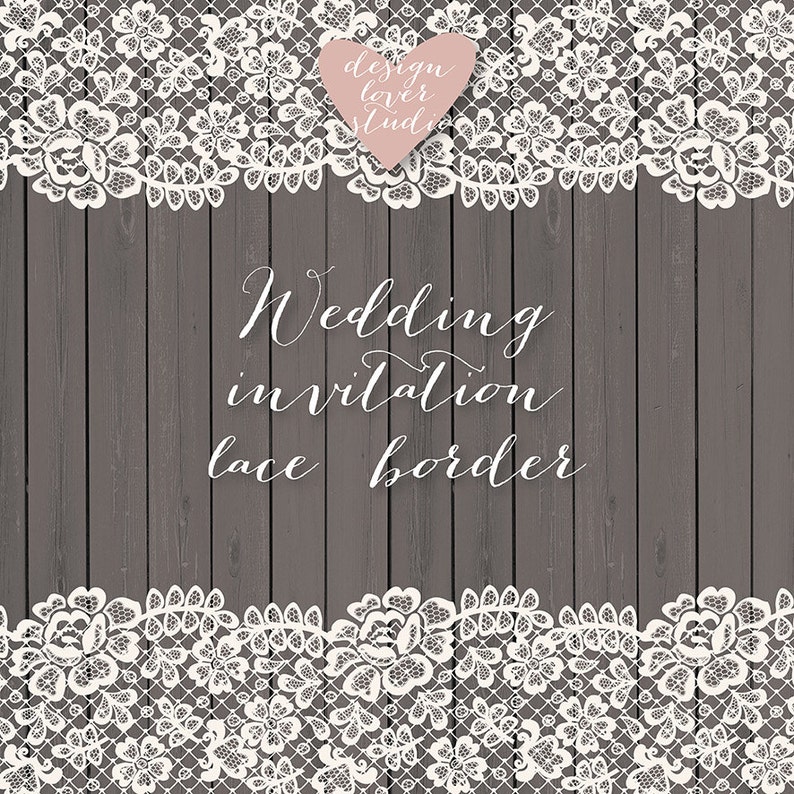 Lace Border Rustic Wedding Invitation Border Frame Lace - Etsy