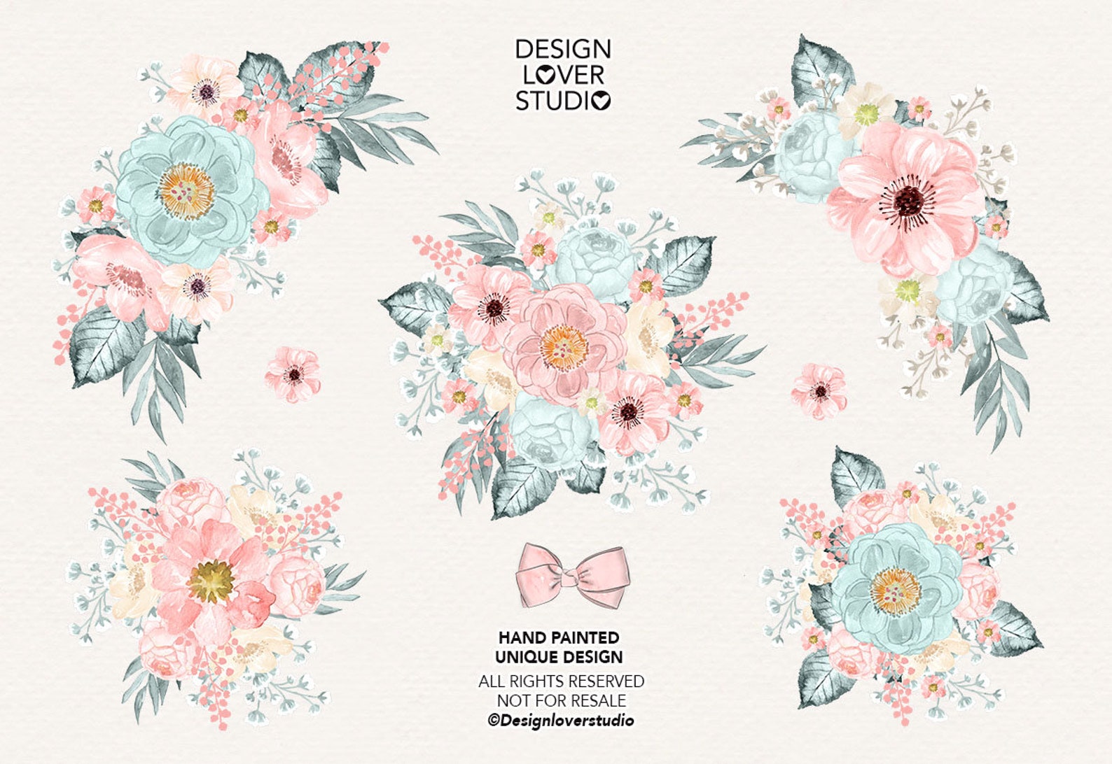 Watercolor Floral Dreams Blush design summer autumn | Etsy