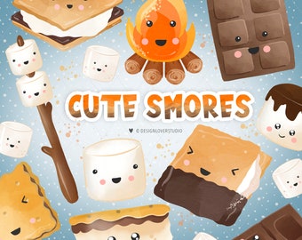 Smores Design Smore's Clipart Camping Food Clipart - Etsy