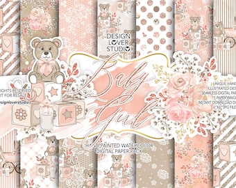 Girl Digital Paper | Etsy