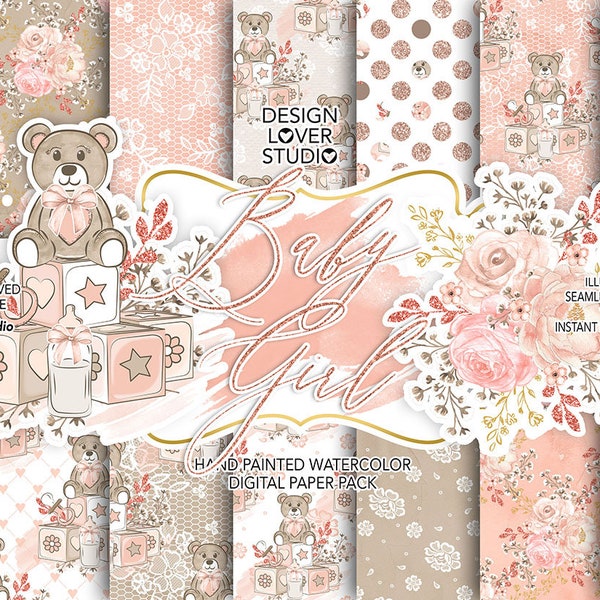 Girl Digital Paper - Etsy