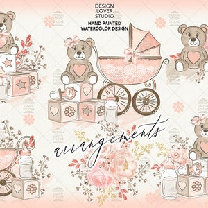 Baby Girl Design, Baby Clipart, Cute Baby Bear Clip Art, Sleeping Baby ...