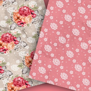 Watercolor Sunset Digital Paper Pack, Summer, Autumn Watercolor Flower ...