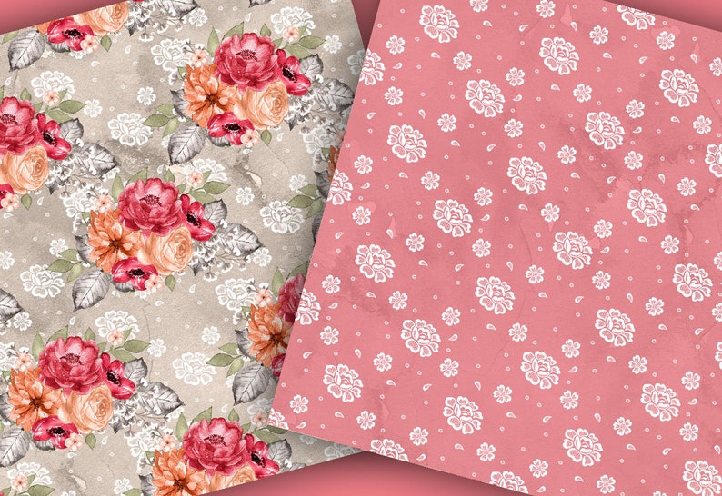 Watercolor Sunset Digital Paper Pack Summer Autumn - Etsy