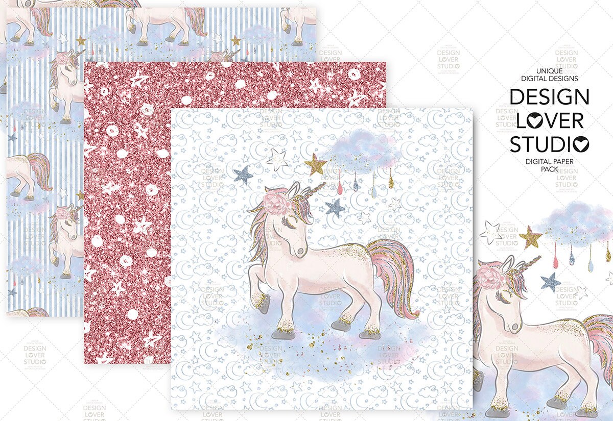 I Believe in Unicorns Digital Paper Pack Unicorn Seamless - Etsy