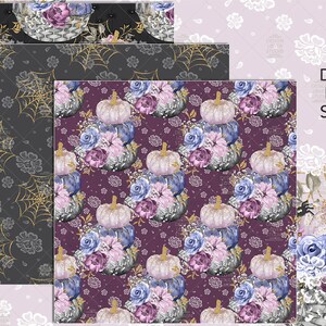 Halloween Pumpkin Digital Paper Pack, Pumpkin, Halloween, Spider ...