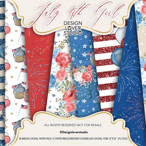 Watercolor 4th of July Clipart Independence Day Patriotic - Etsy