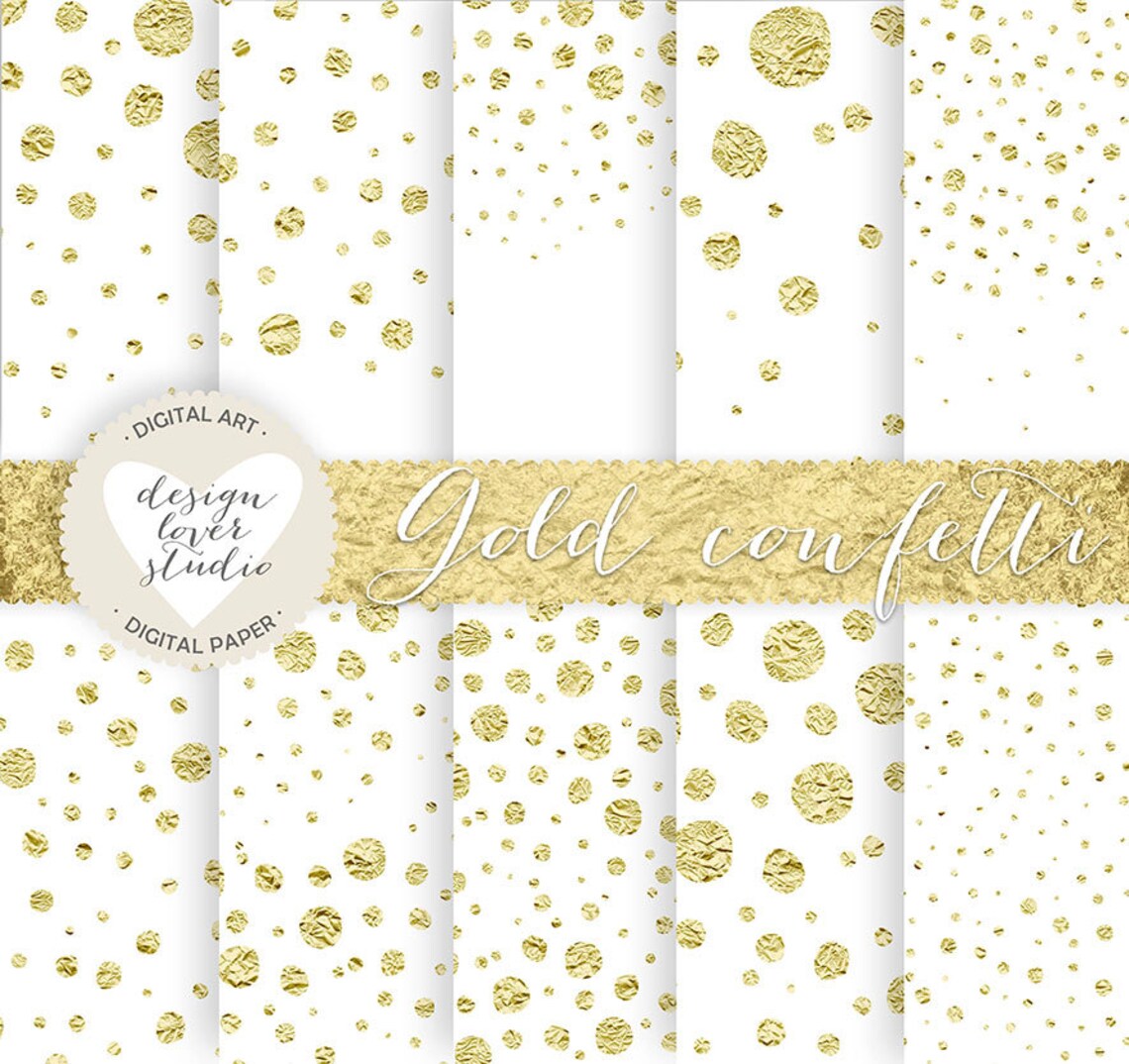 Gold Foil Digital Paper Christmas Digital Paper Christmast - Etsy