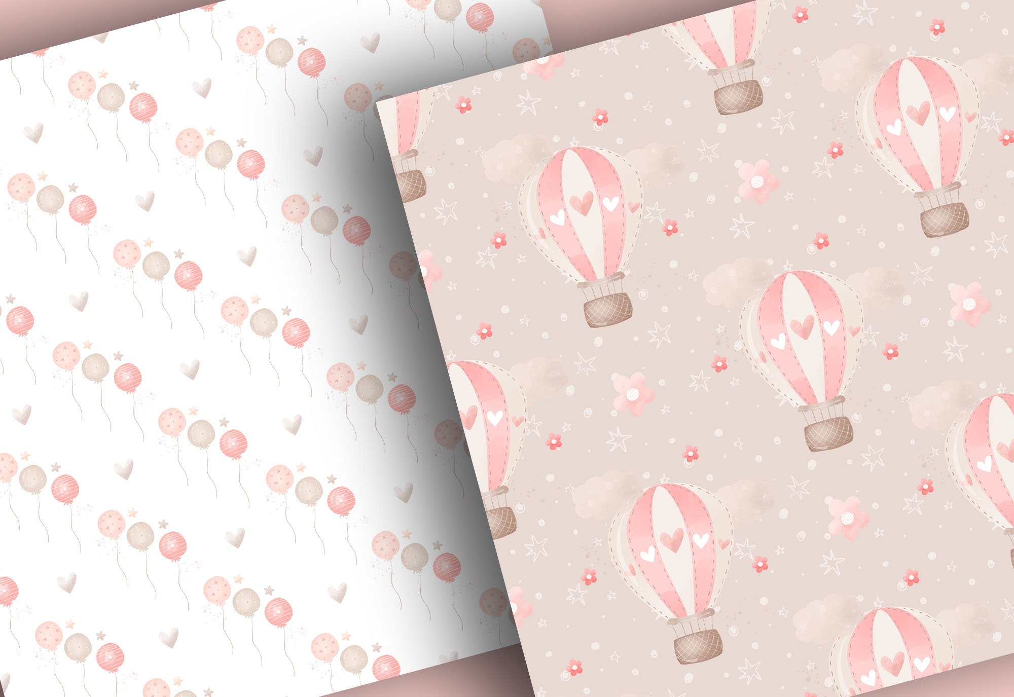 Nursery Baby Girl Rainbows Digital Paper Pack Baby Girl - Etsy