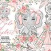 Boho Elephant Cute Design, Boho Watercolor Flower, Floral Clipart, Baby ...