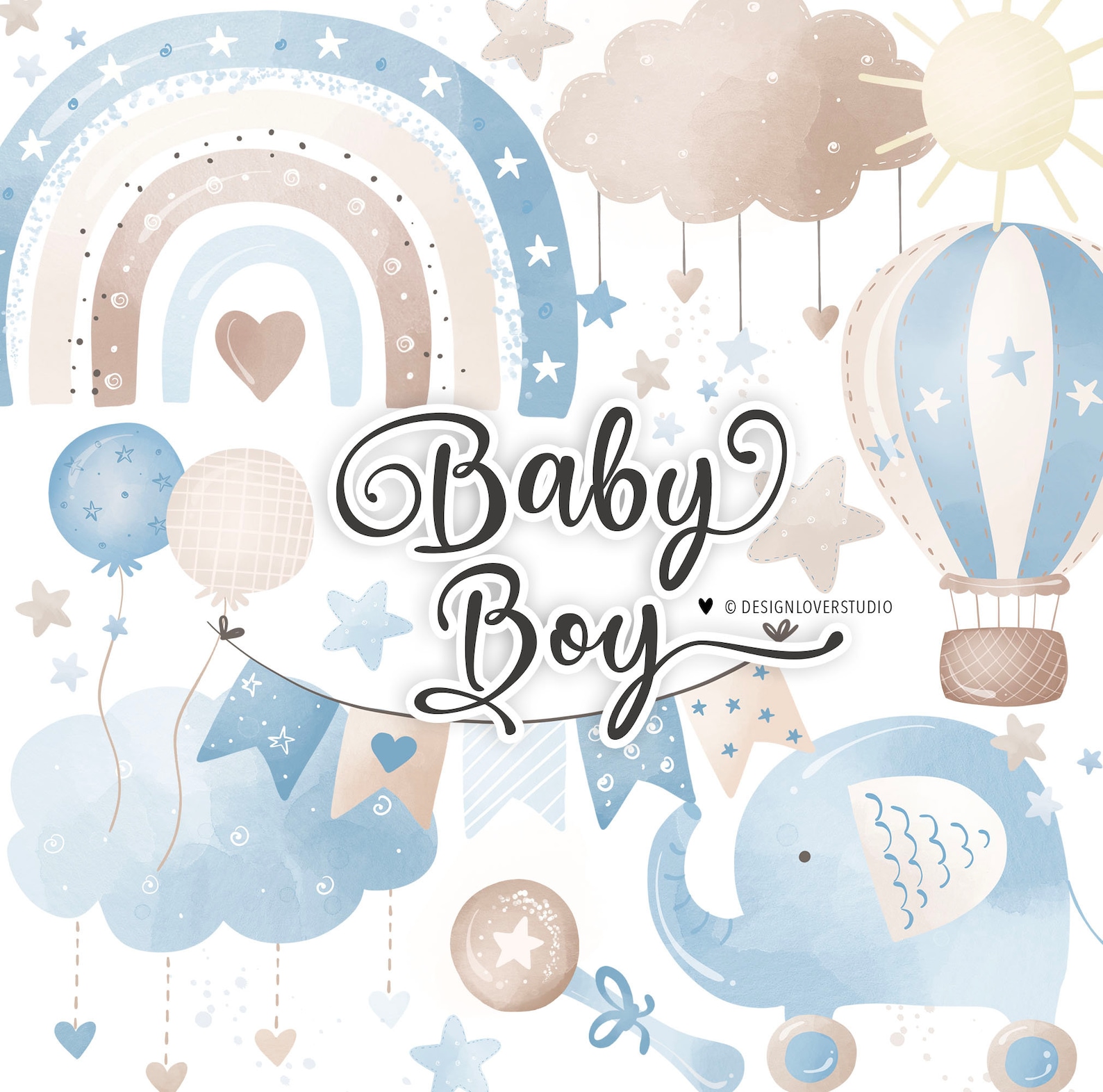Nursery Baby Boy Rainbows Design, Baby Boy Nursery, Rainbow, Baby ...